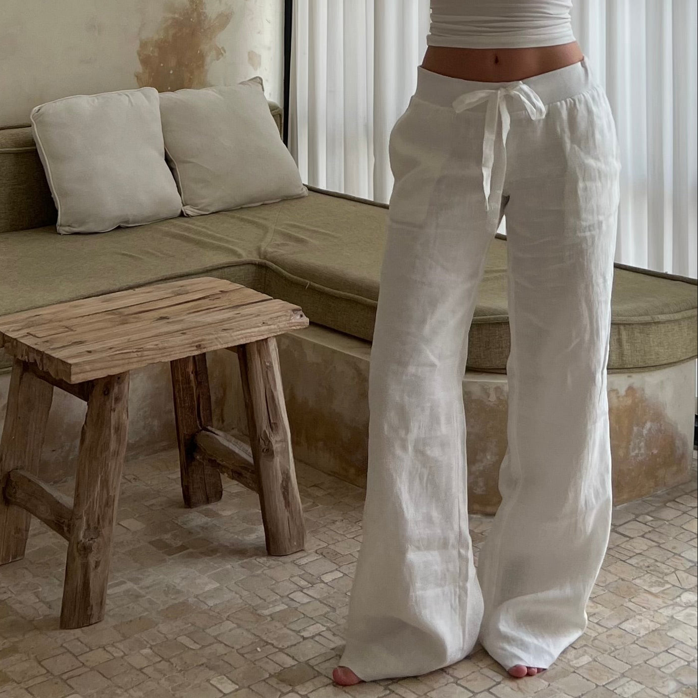 EVERYDAY LINEN PANTS - restocking end of August – Alobha Label